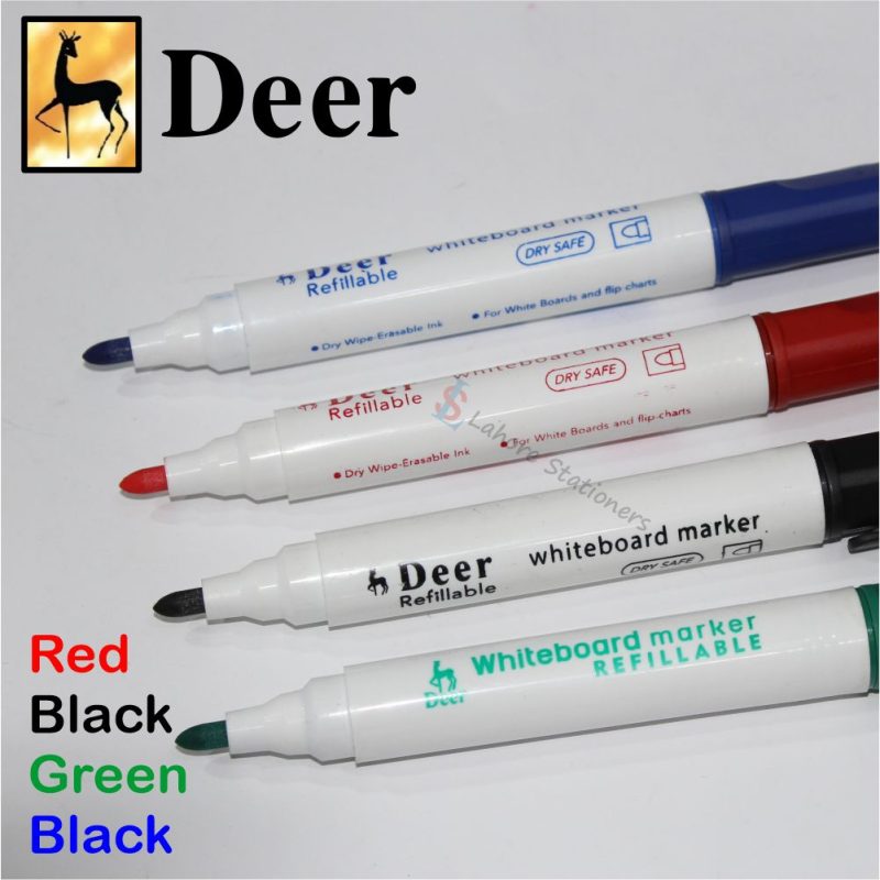 Deer White Board Marker Refillable – Lahore Stationers