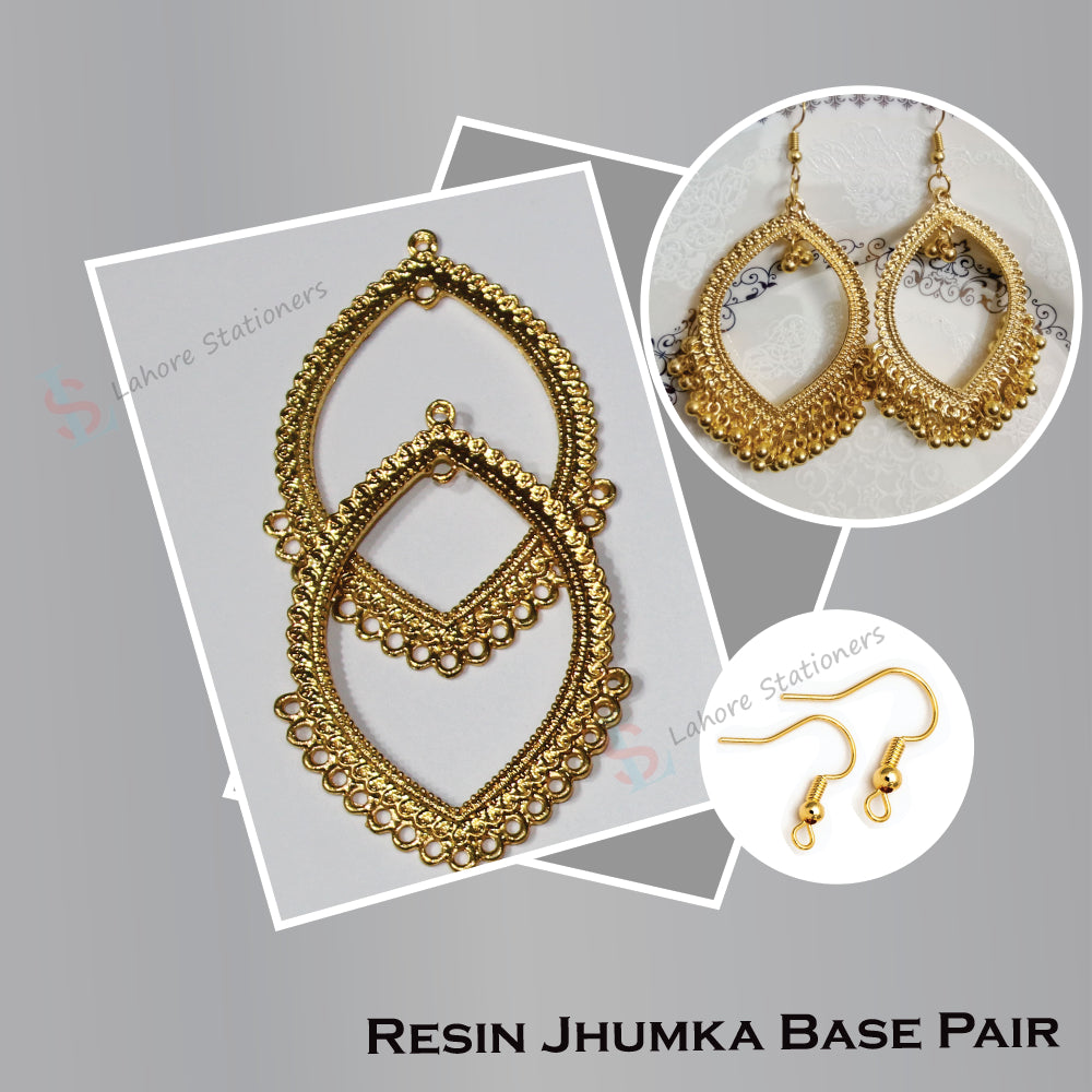 Jhumka Earrings Base – DIY Resin Bezels – Lahore Stationers