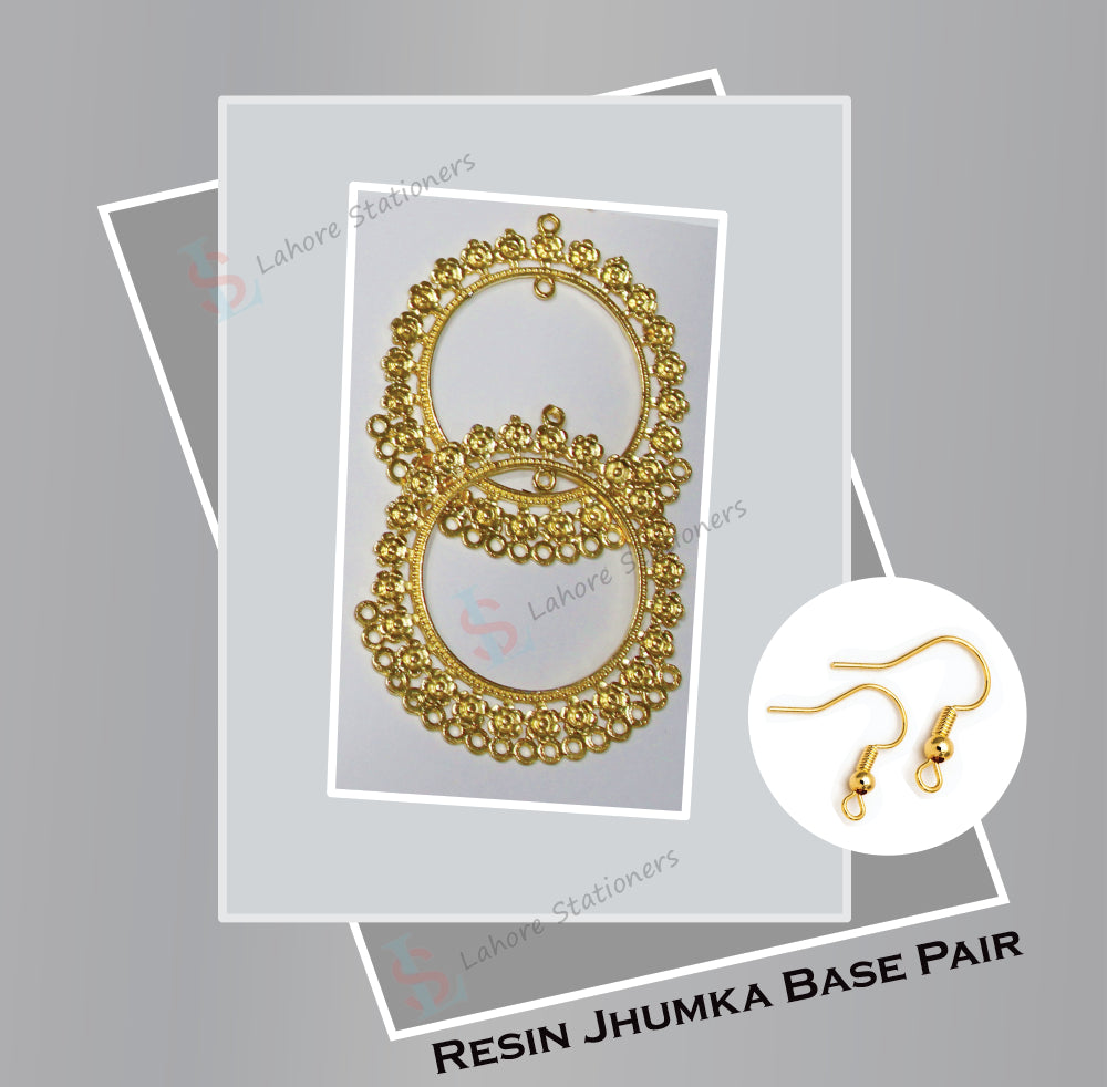 Jhumka Earrings Base Round Design Pair – Lahore Stationers