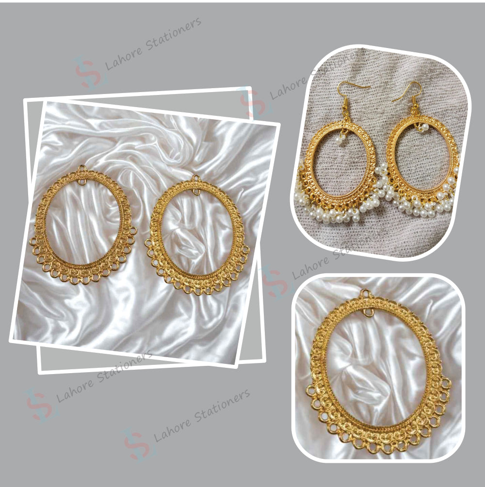 Imported Resin Jhumka Base Oval Shaped Pair – Lahore Stationers