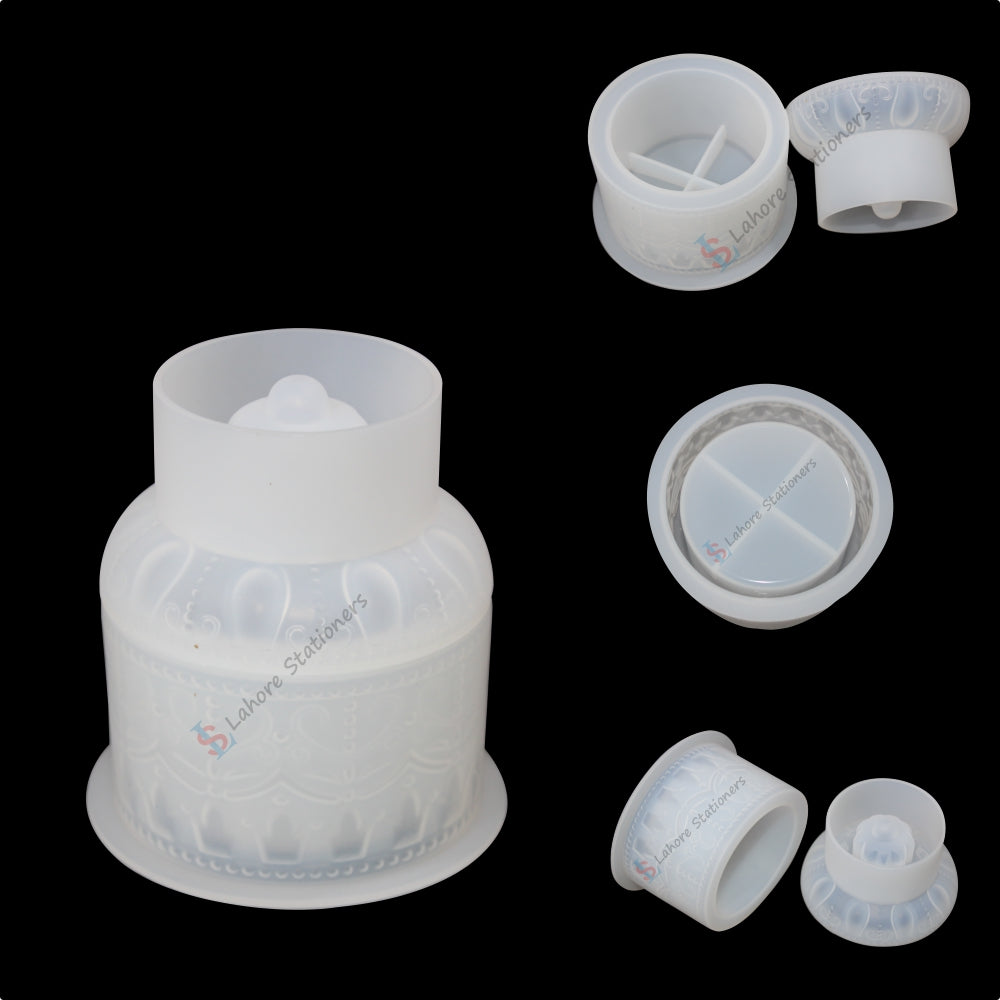 Round Shape Jar Storage Jewelry Box Silicone Mold for Epoxy Resin ...