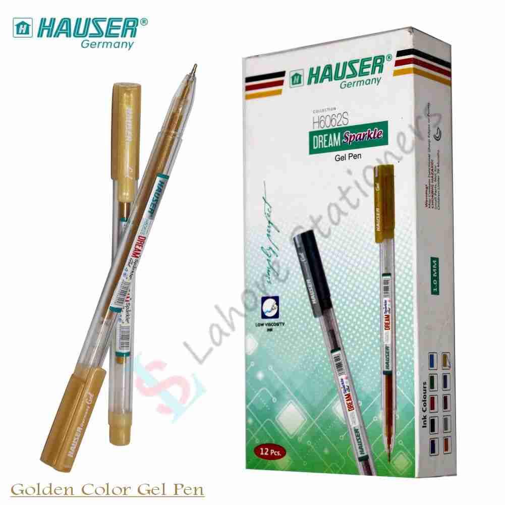 Hauser Dream Sparkle Gel Pen Golden Color Single Pc – Lahore Stationers